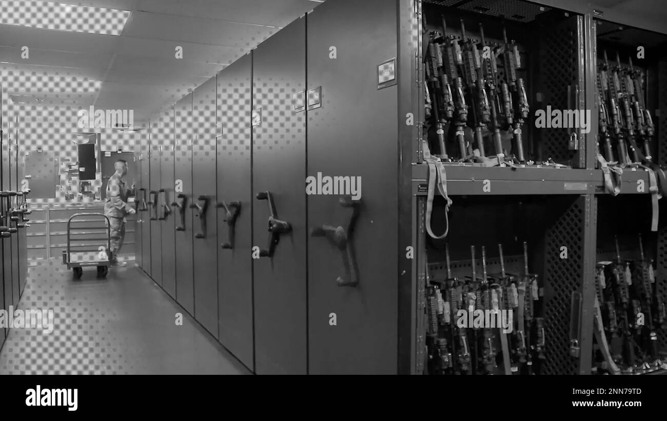 A photo illustration of an arms room at Malmstrom Air Force Base. (AP ...