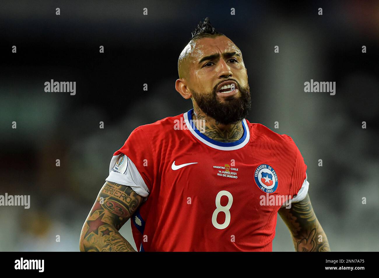 RJ - Rio de Janeiro - 06/14/2021 - COPA AMERICA 2021, ARGENTINA X CHILE - Vidal player from ...