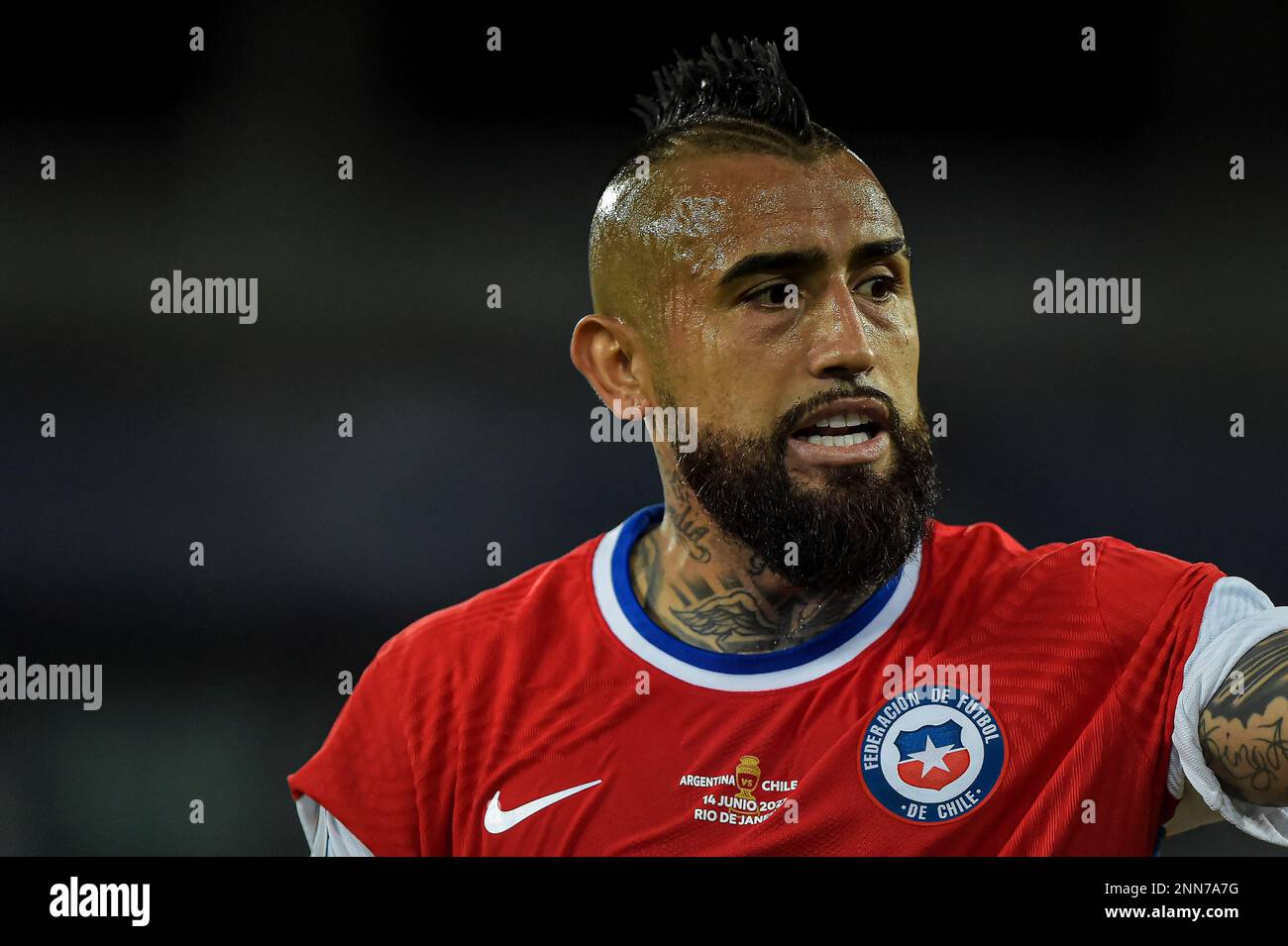 RJ - Rio de Janeiro - 06/14/2021 - COPA AMERICA 2021, ARGENTINA X CHILE - Vidal player from ...