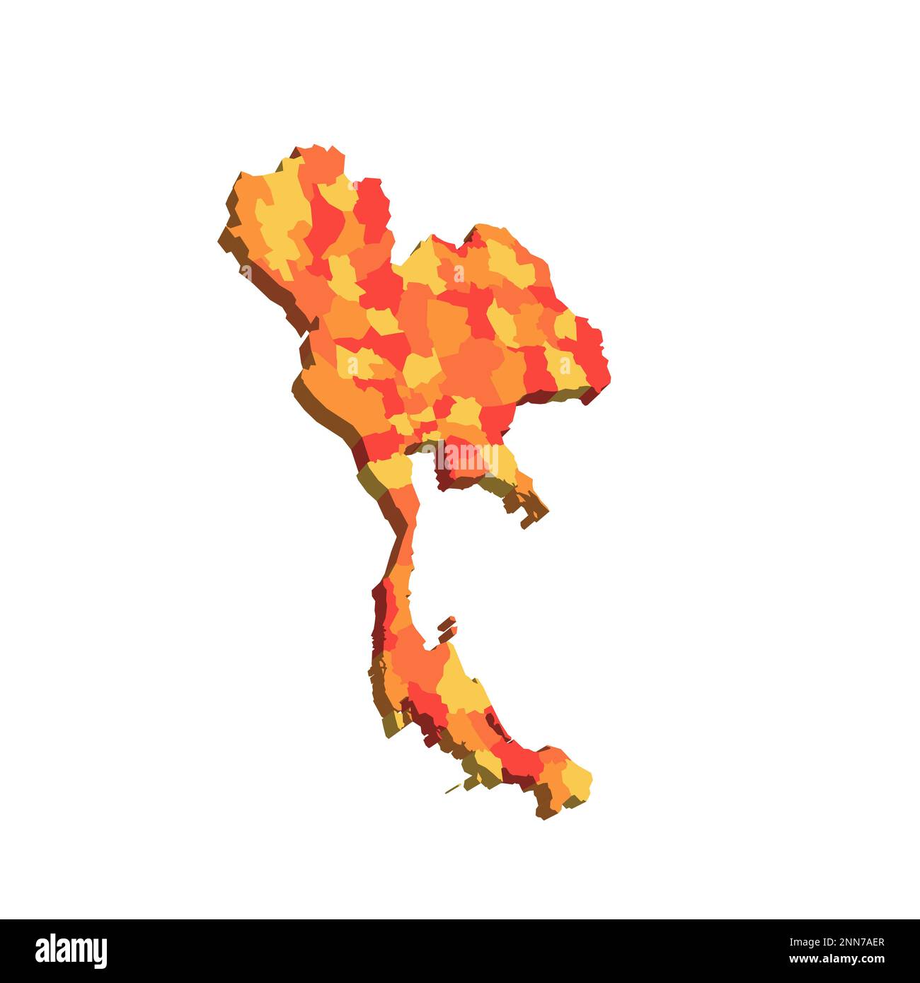 Thailand political map of administrative divisions - provinces. Map ...