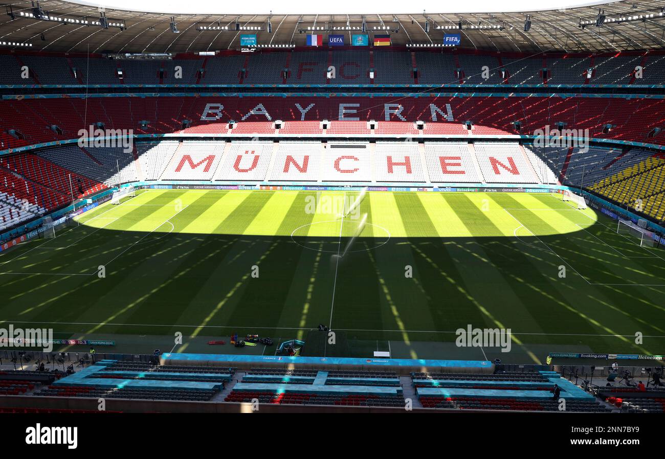 Interior view of the Allianz Arena stadium in Munich, Monday, June 14 ...