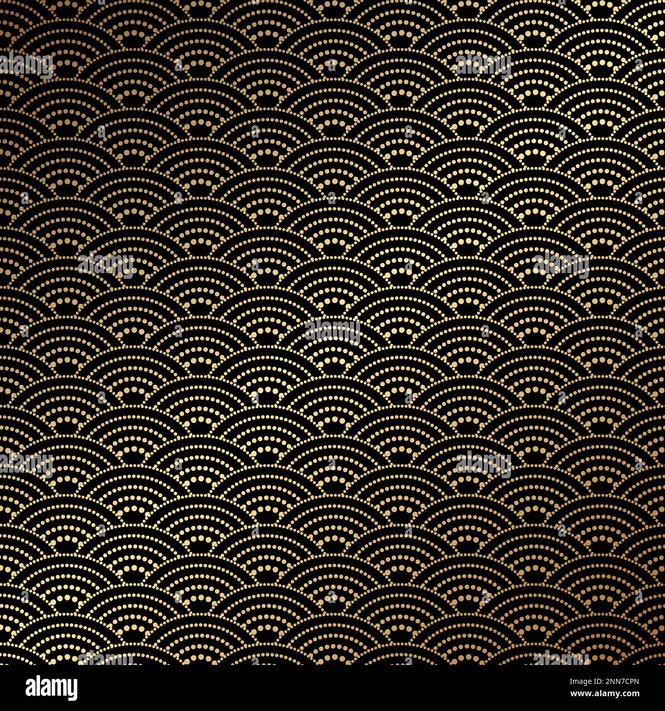 Gold and black japanese style wave pattern background Stock Vector ...