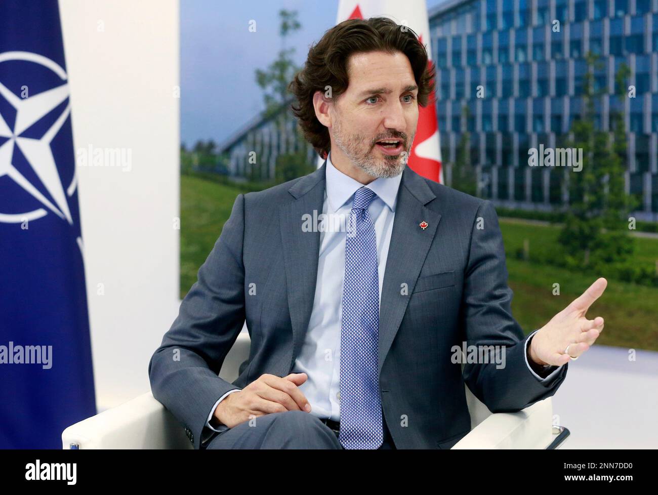 Canada's Prime Minister Justin Trudeau speaks during a bilateral ...