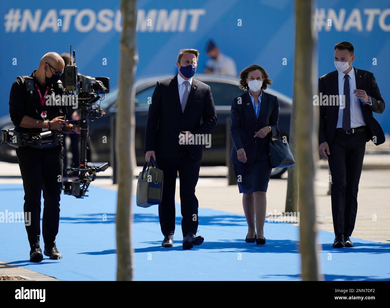 Luxembourg's Prime Minister Xavier Bettel arrives for a NATO summit at ...