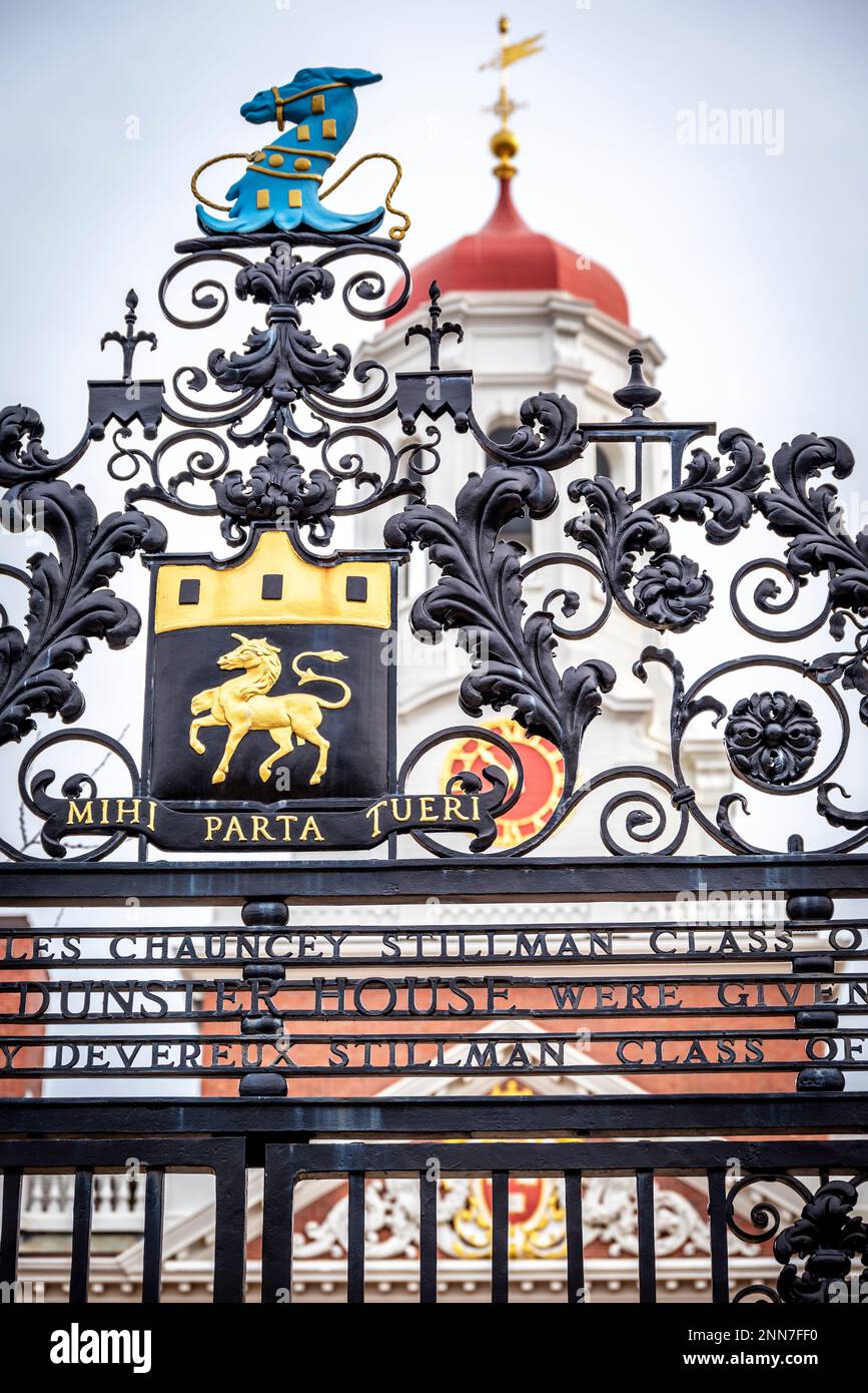 The historic architecture of the famous Harvard University in Cambridge ...