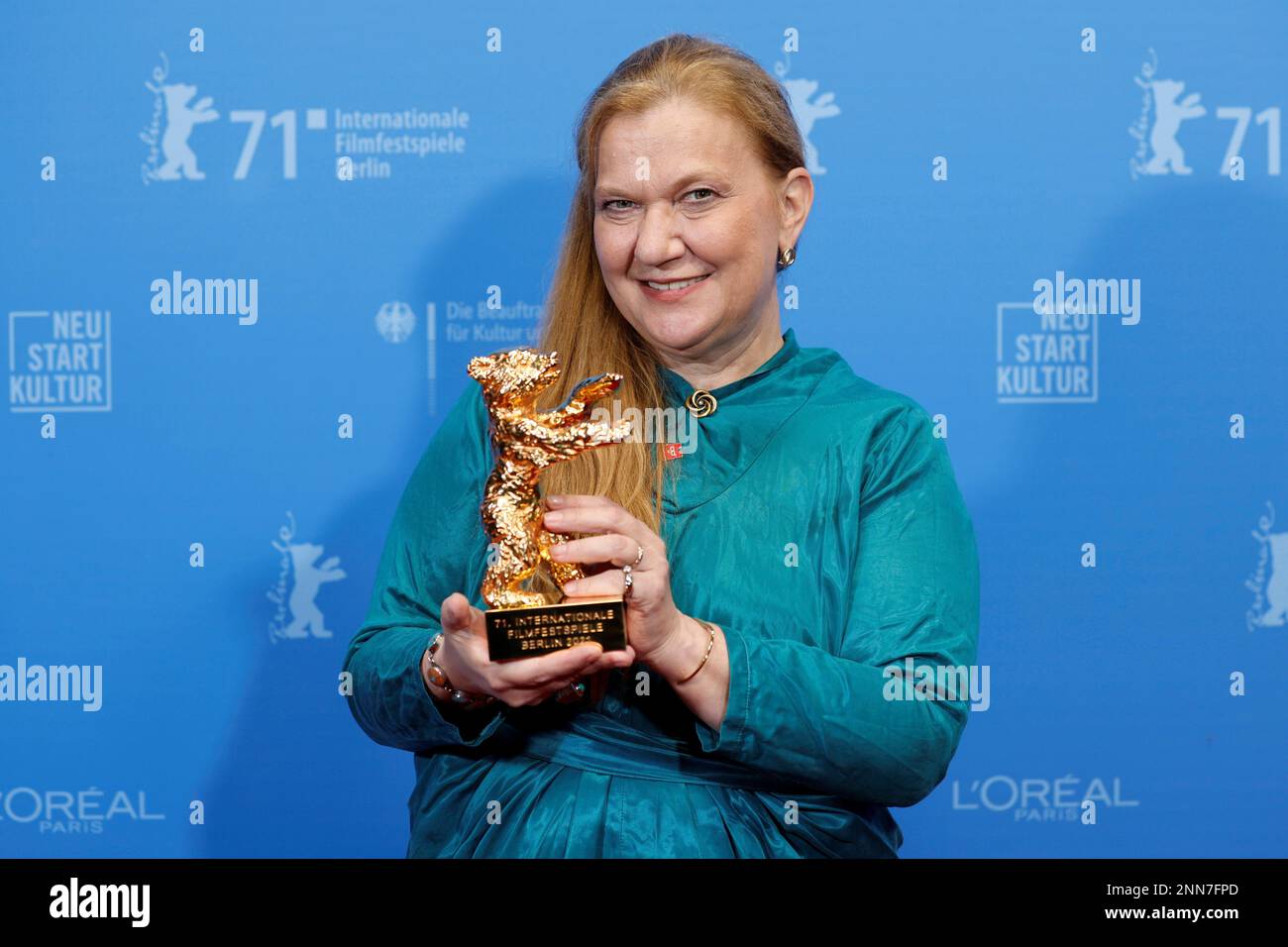 Producer Ada Solomon, winner of the Golden Bear For Best Film, poses at ...