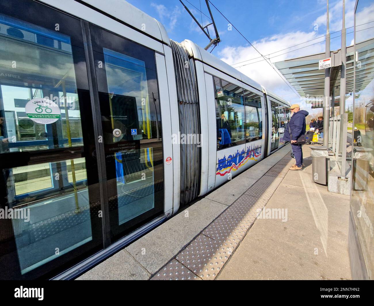 Tramway, Bron, France Stock Photo - Alamy