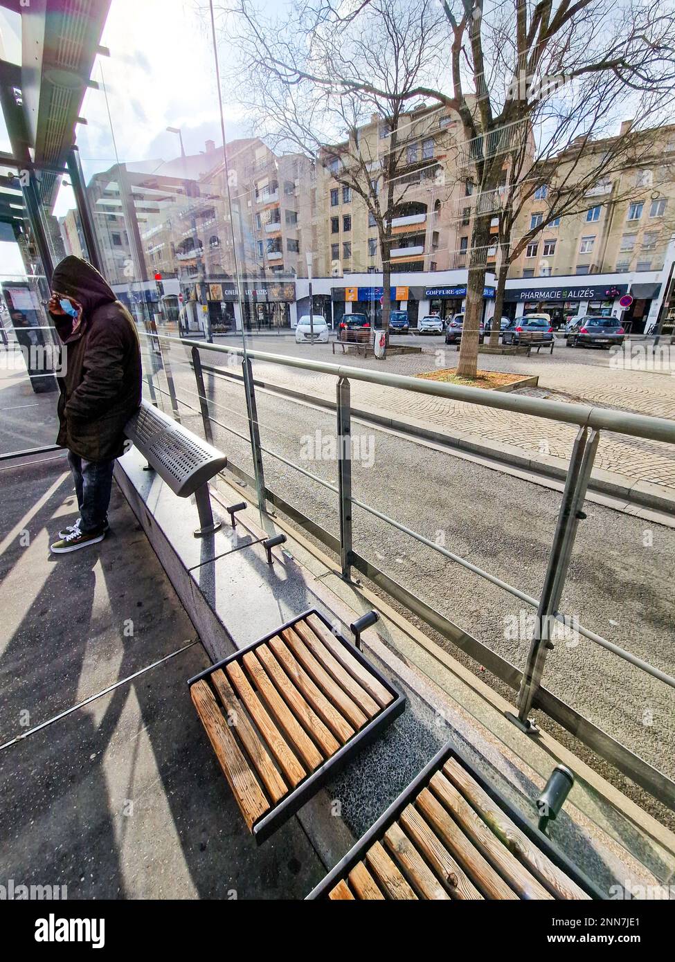 Public transports, Tramway, Bron, France Stock Photo - Alamy