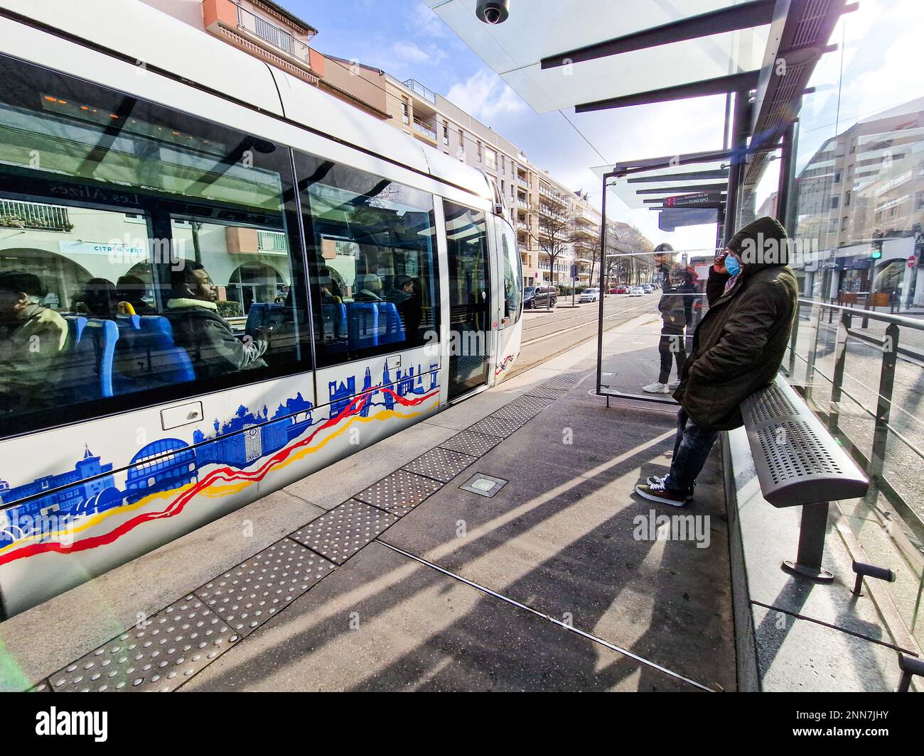 Public transports, Tramway, Bron, France Stock Photo - Alamy Public transports, Tramway, Bron, France Stock Photo - Alamy