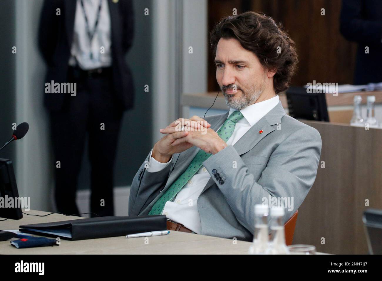 Canadian Prime Minister Justin Trudeau attends a plenary session ...