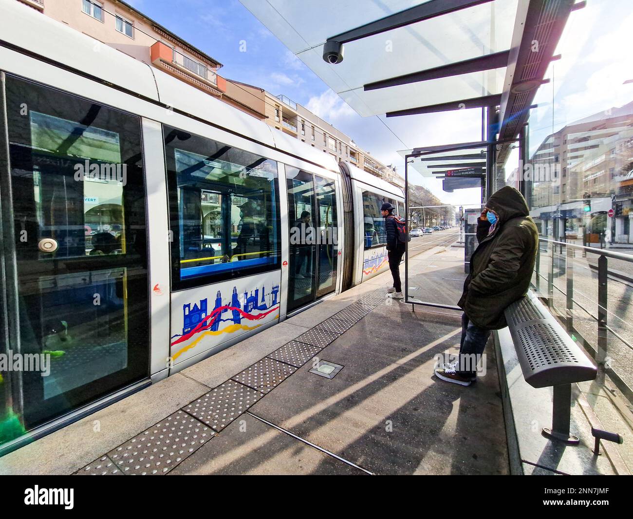 Public transports, Tramway, Bron, France Stock Photo - Alamy Public transports, Tramway, Bron, France Stock Photo - Alamy