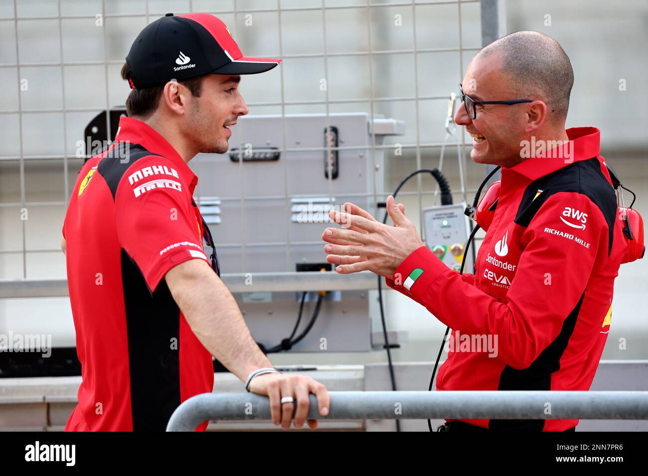 Sakhir, Bahrain. 25th Feb 2023. (L to R): Charles Leclerc (MON) Ferrari ...