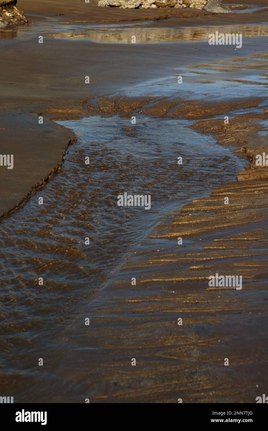 A point in the sands where a natural spring of fresh water rises at low ...