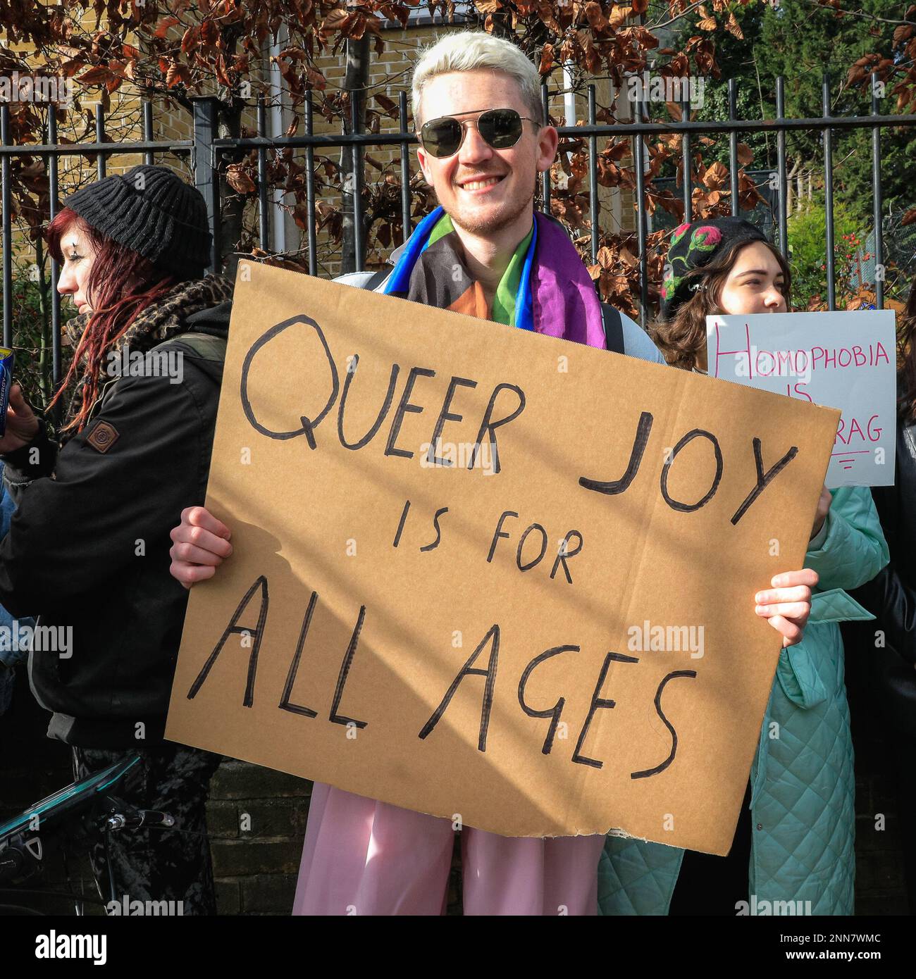 London, UK, 25th Feb 2023. More than 500 activists from 'Stand Up to ...