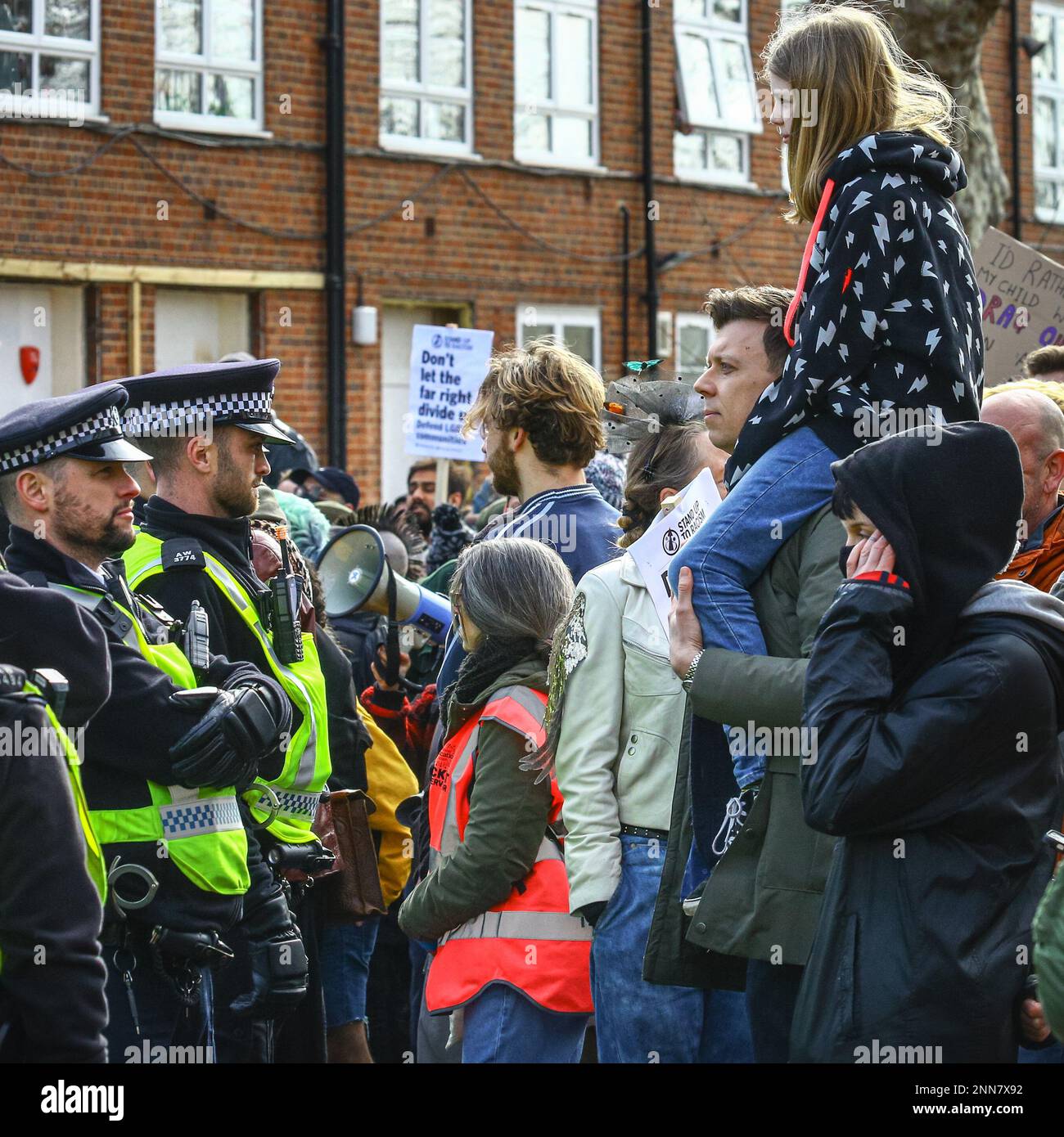 London, UK, 25th Feb 2023. More than 500 activists from 'Stand Up to ...