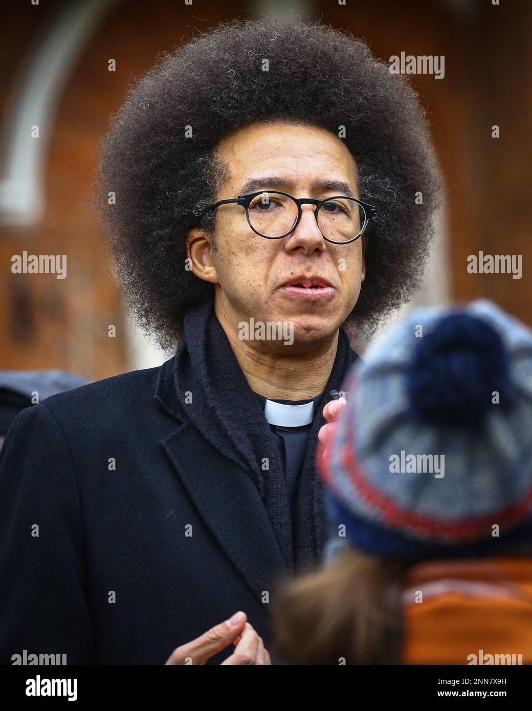 London, UK, 25th Feb 2023. Calvin Robinson speaks to press. More than ...