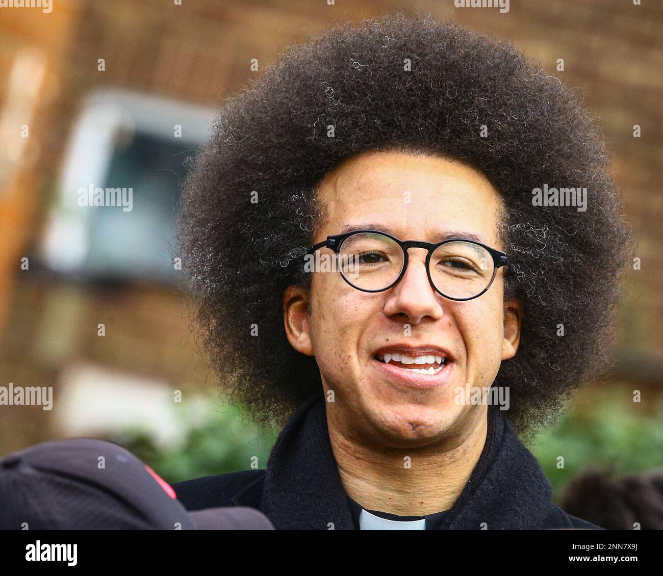 London, UK, 25th Feb 2023. Calvin Robinson speaks to press. More than ...