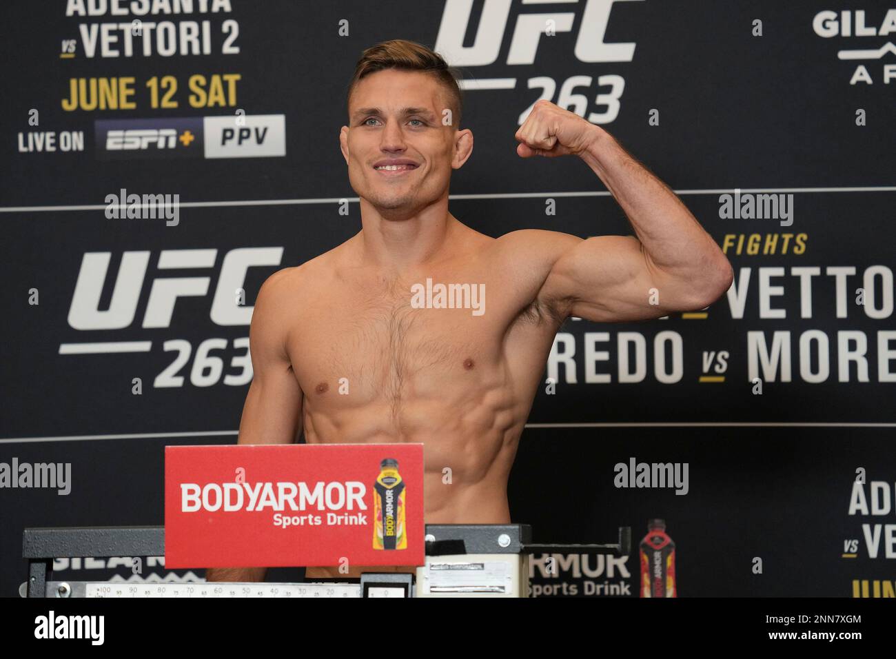 PHOENIX, AZ - JUNE 11: Drew Dober steps on the scale for the official ...