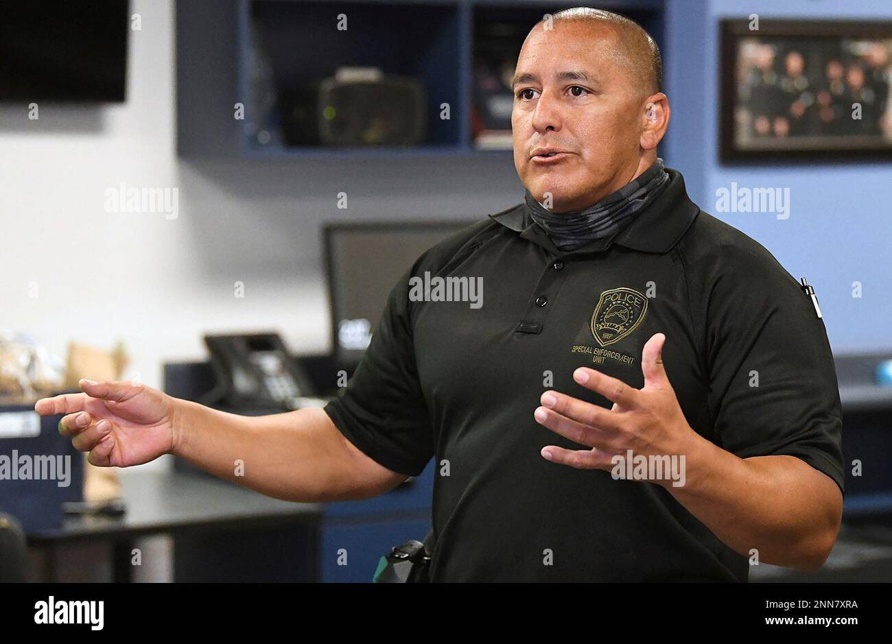 Yuma Police Department training officer Ben Olivas talks about the ...