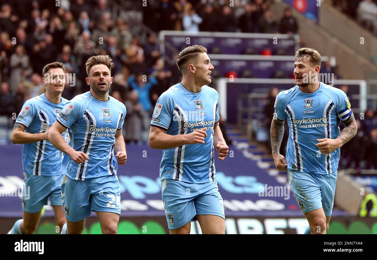 Coventry City's Viktor Gyokeres celebrates scoring their side's second ...