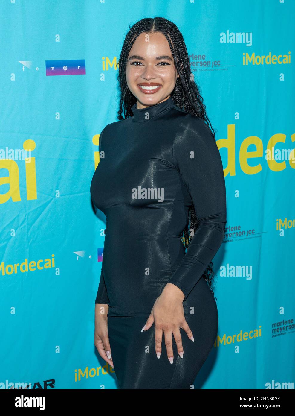 Azia Dinea Hale attends the "iMordecai" New York Screening at JCC ...
