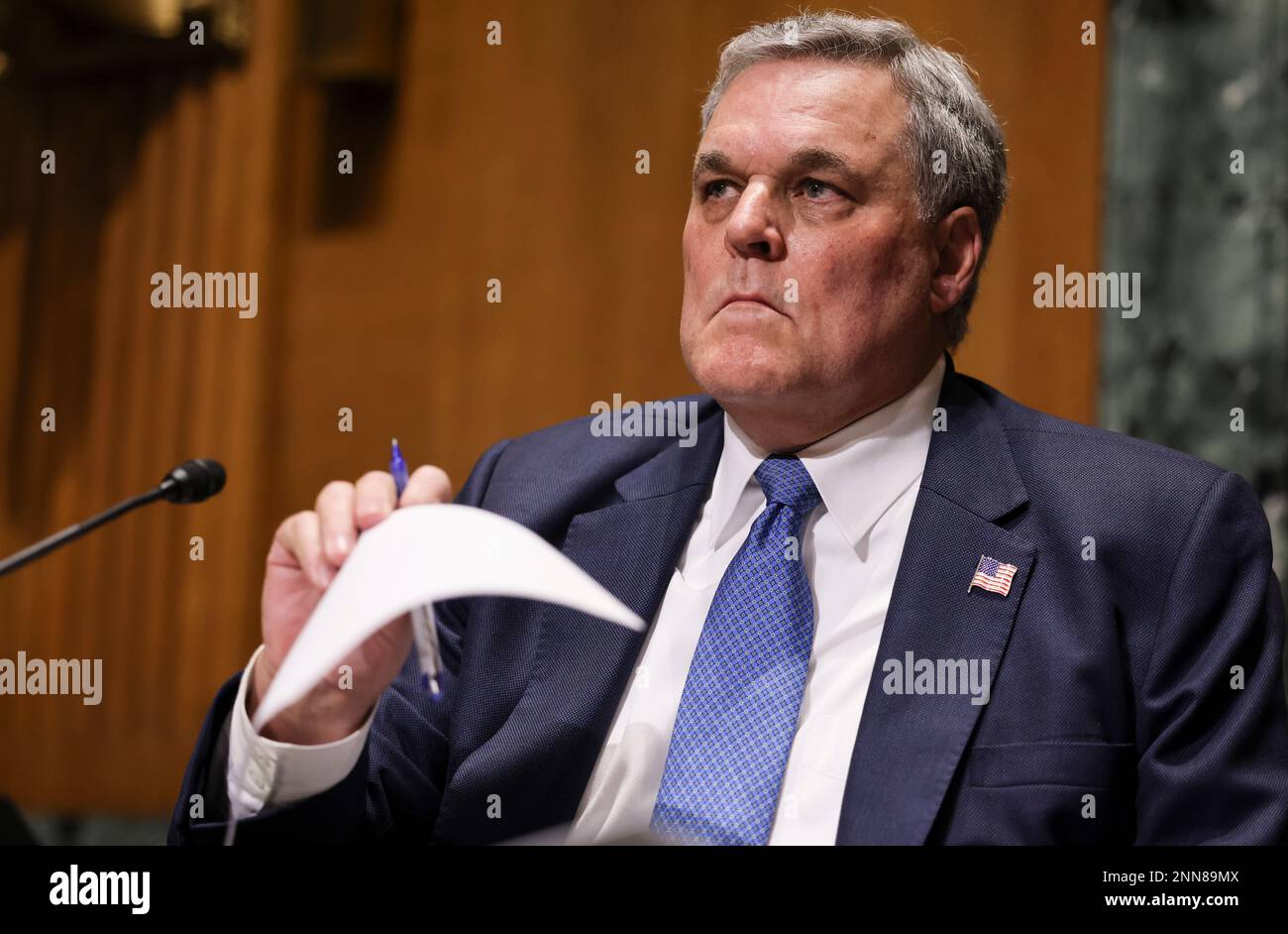 IRS Commissioner Charles Rettig arrives to testify before a Senate ...