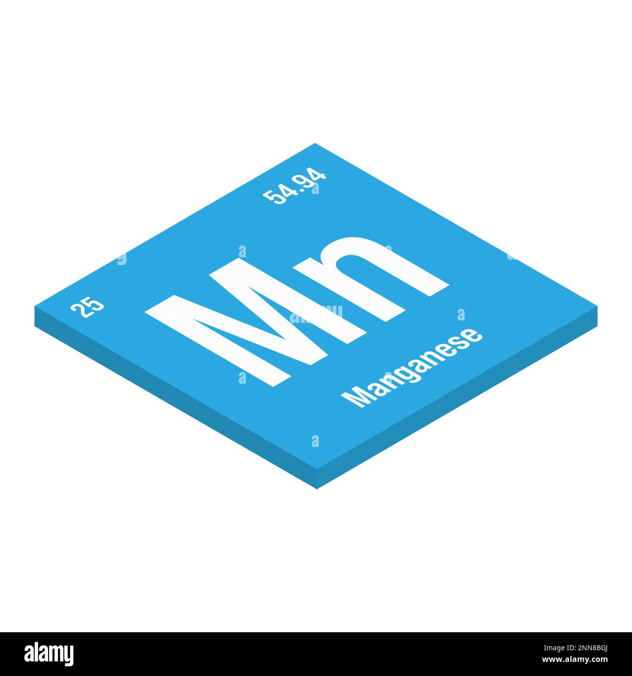 Manganese Mn Periodic Table Element With Name Symbol Atomic Number