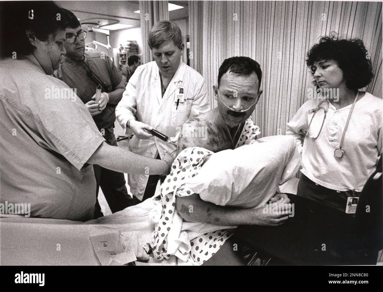 After having difficulty breathing, Tom Fox is taken to University ...