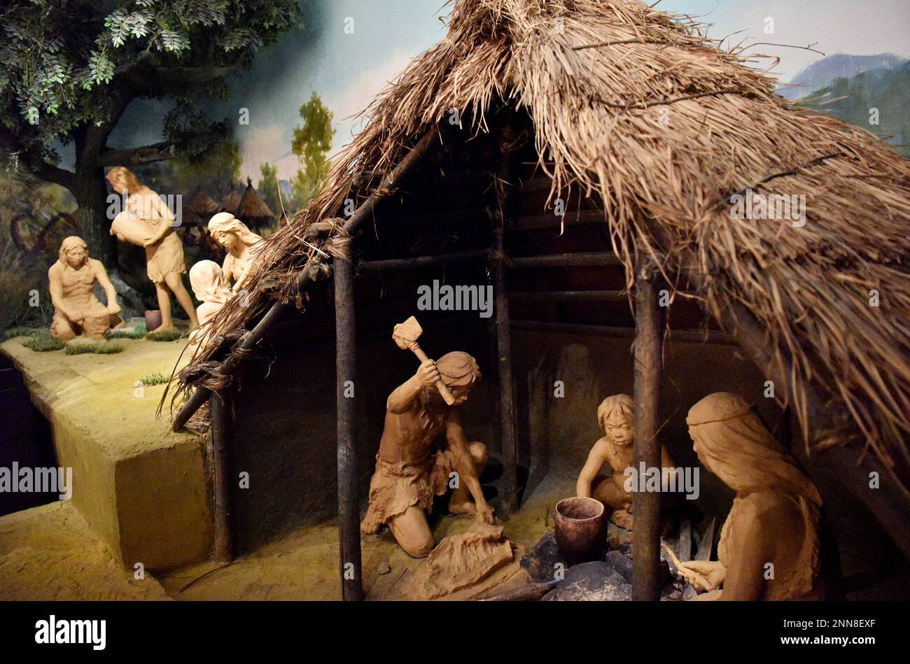 ZHANGJIAKOU, CHINA - FEBRUARY 25, 2023 - A restored model of life ...