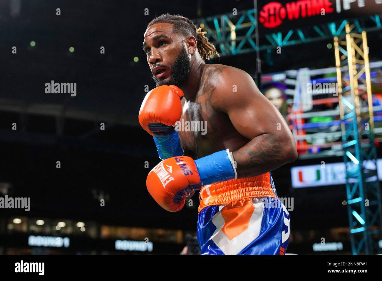 Boxer Jarrett Hurd during a boxing special exhibition night headlined ...