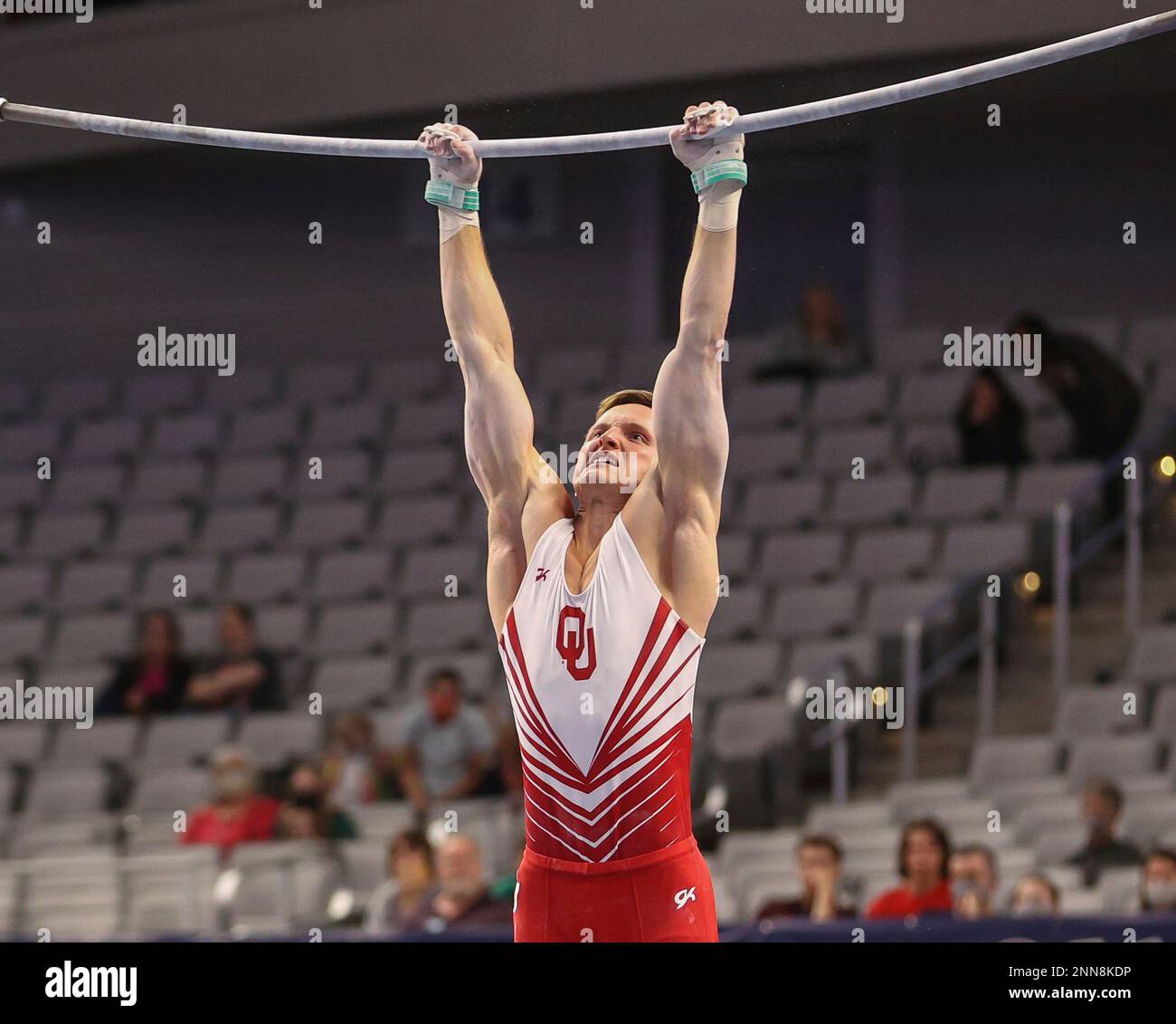 June 5, 2021: Allan Bower swings on the high bar during Day 2 of the ...