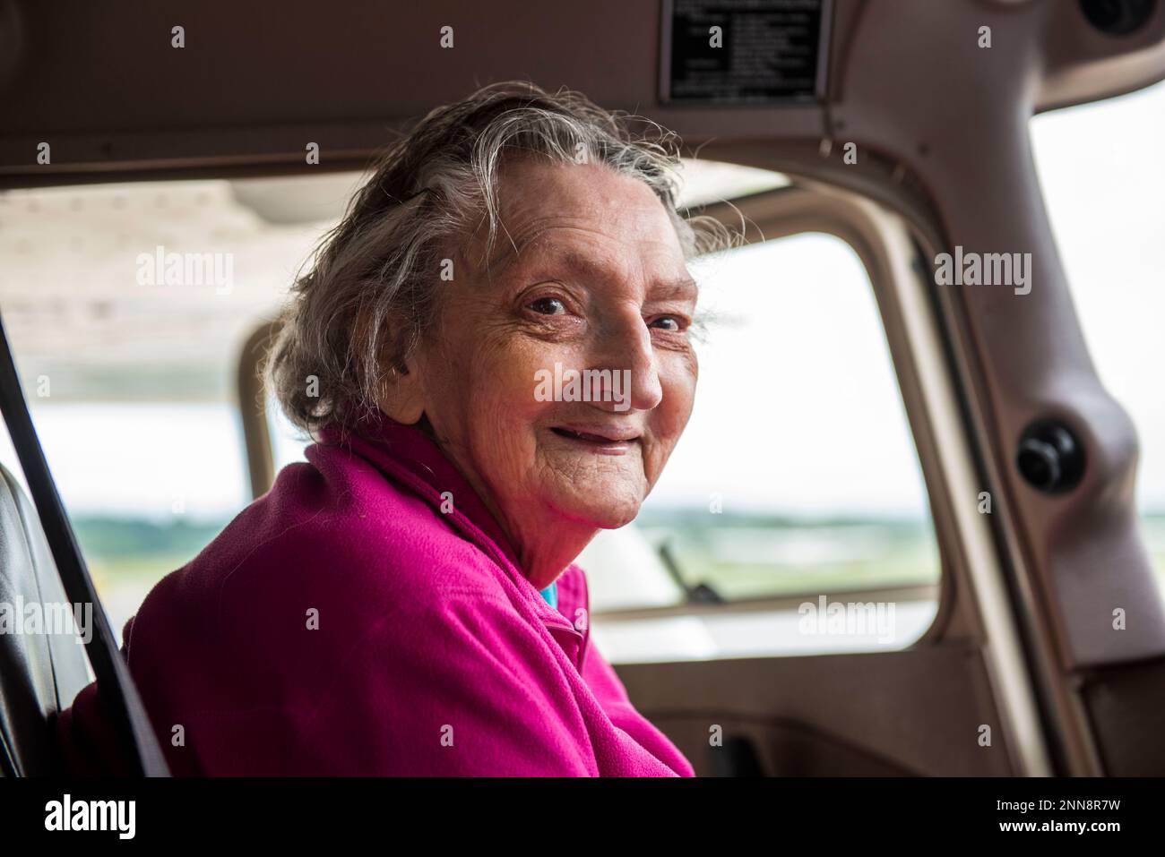 Frederick resident Merle Harrison sits in the cockpit while preparing ...