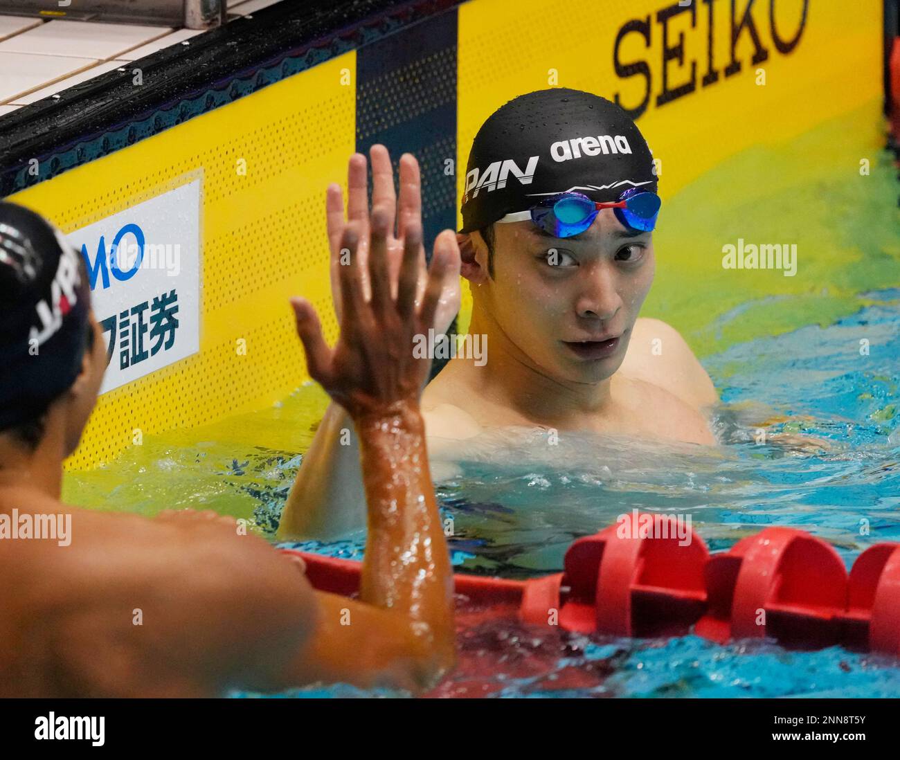 Japanese swimmer Ryosuke Irie reacts after competing men's 100-meter ...