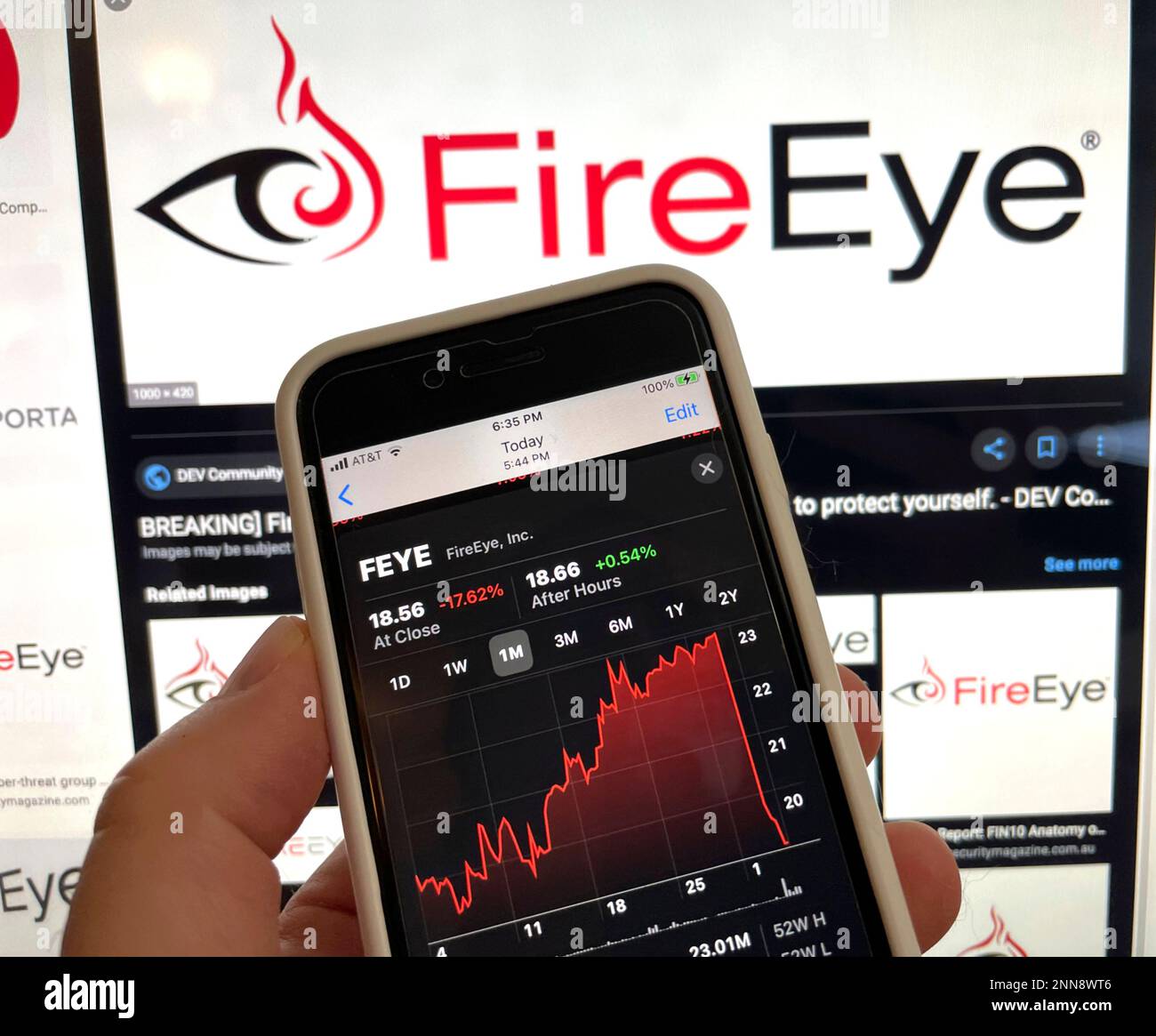Photo by: STRF/STAR MAX/IPx 2021 6/3/21 FireEye stock plummets almost ...