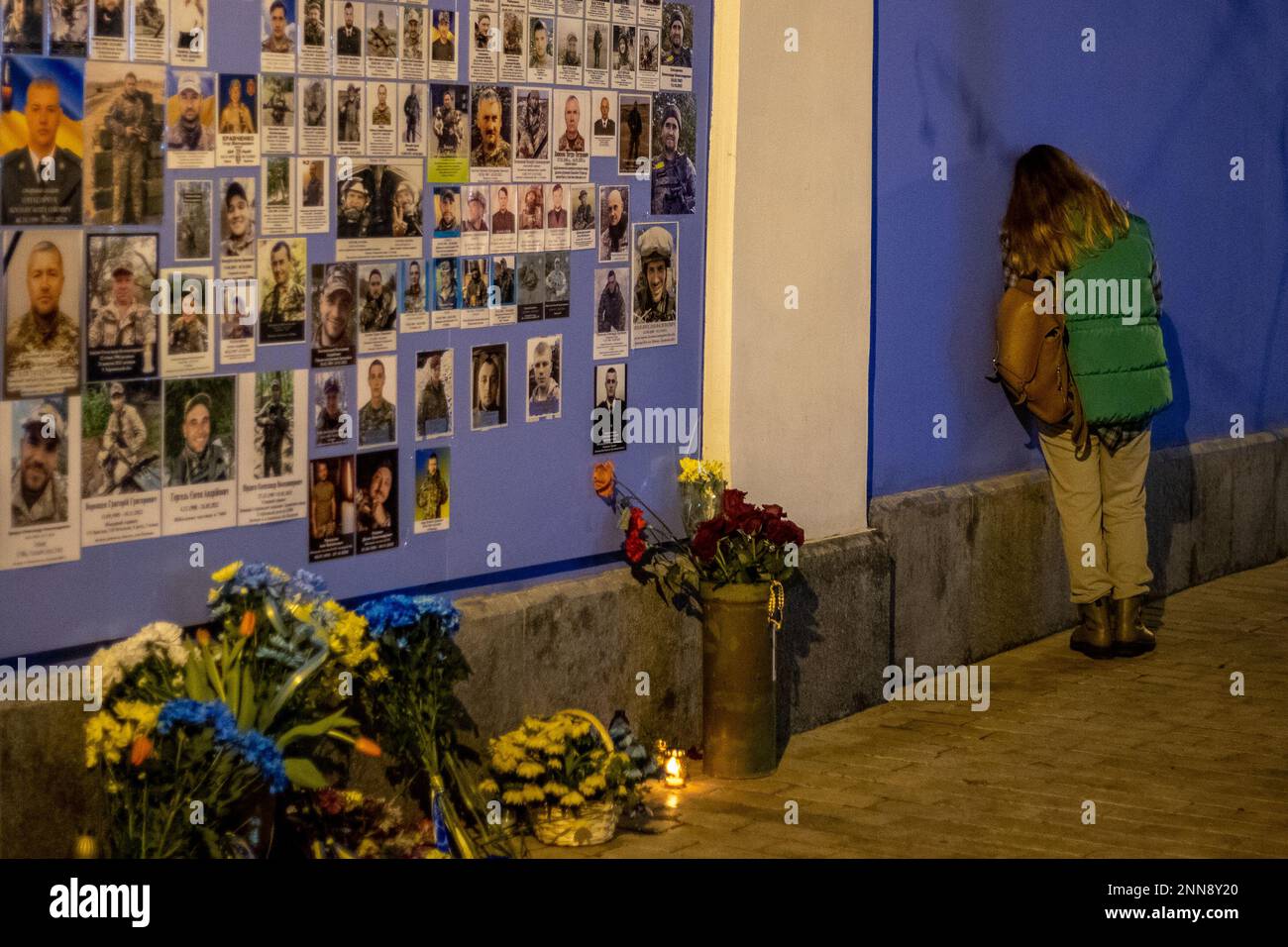 Memory wall of fallen defenders of Ukraine in Russia-Ukrainian war in ...