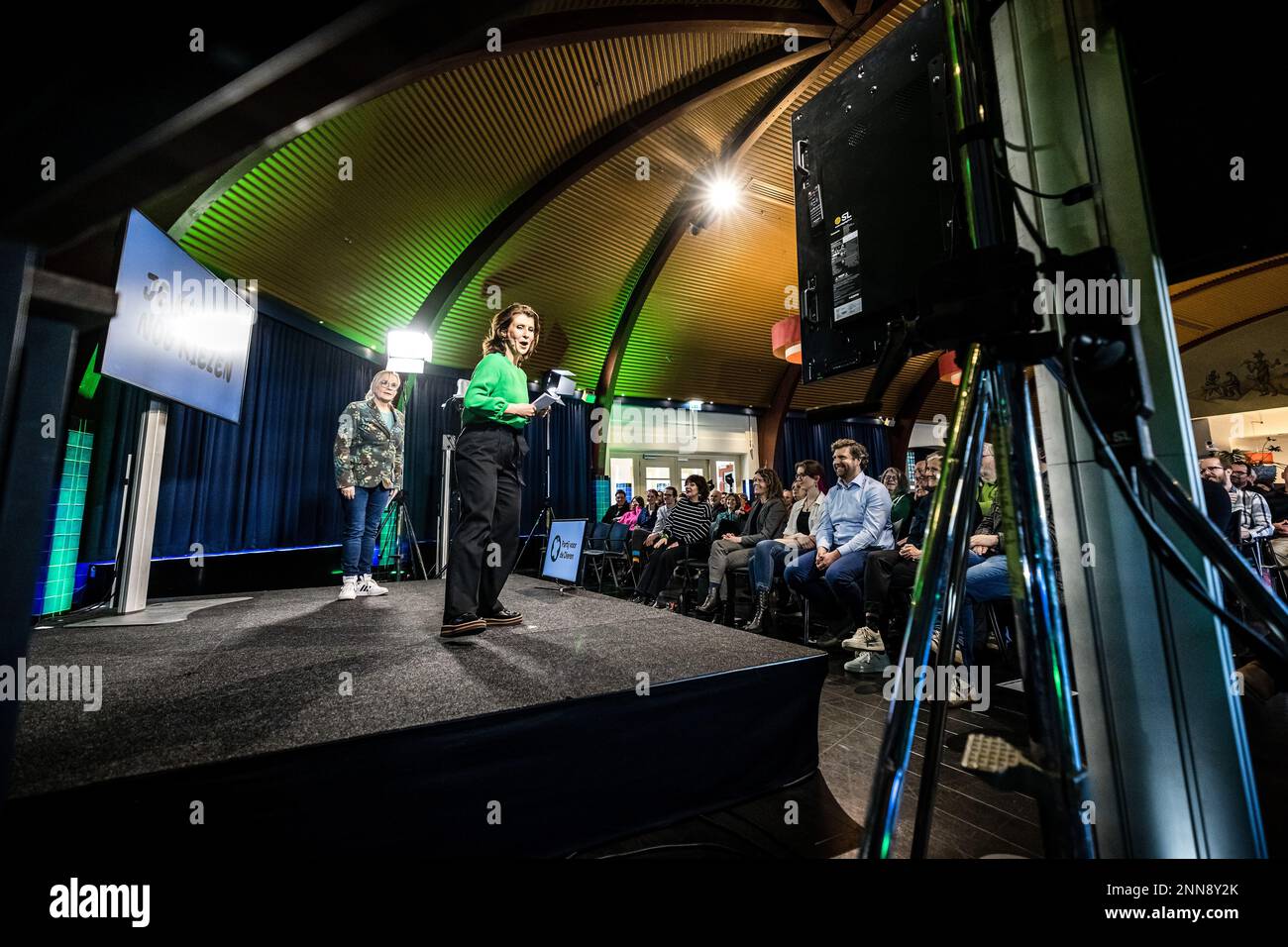 DEN BOSCH - Party leader Esther Ouwehand gives a speech during the kick ...