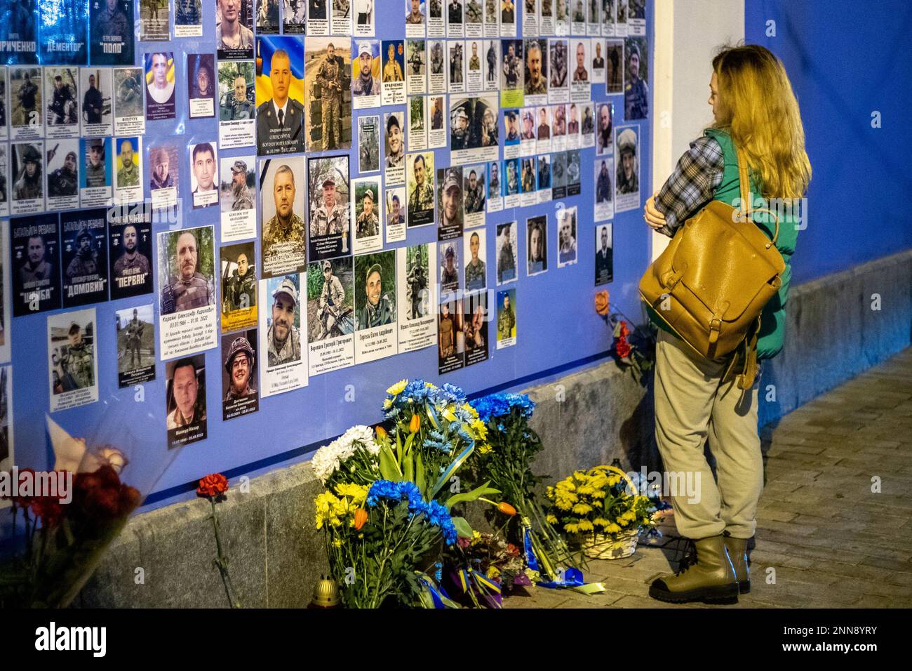 Memory wall of fallen defenders of Ukraine in Russia-Ukrainian war in ...