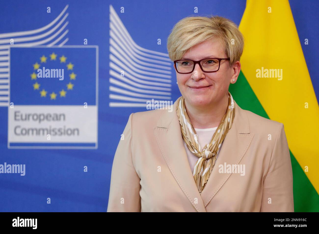 Lithuanian Prime Minister Ingrida Simonyte poses for photographers ...