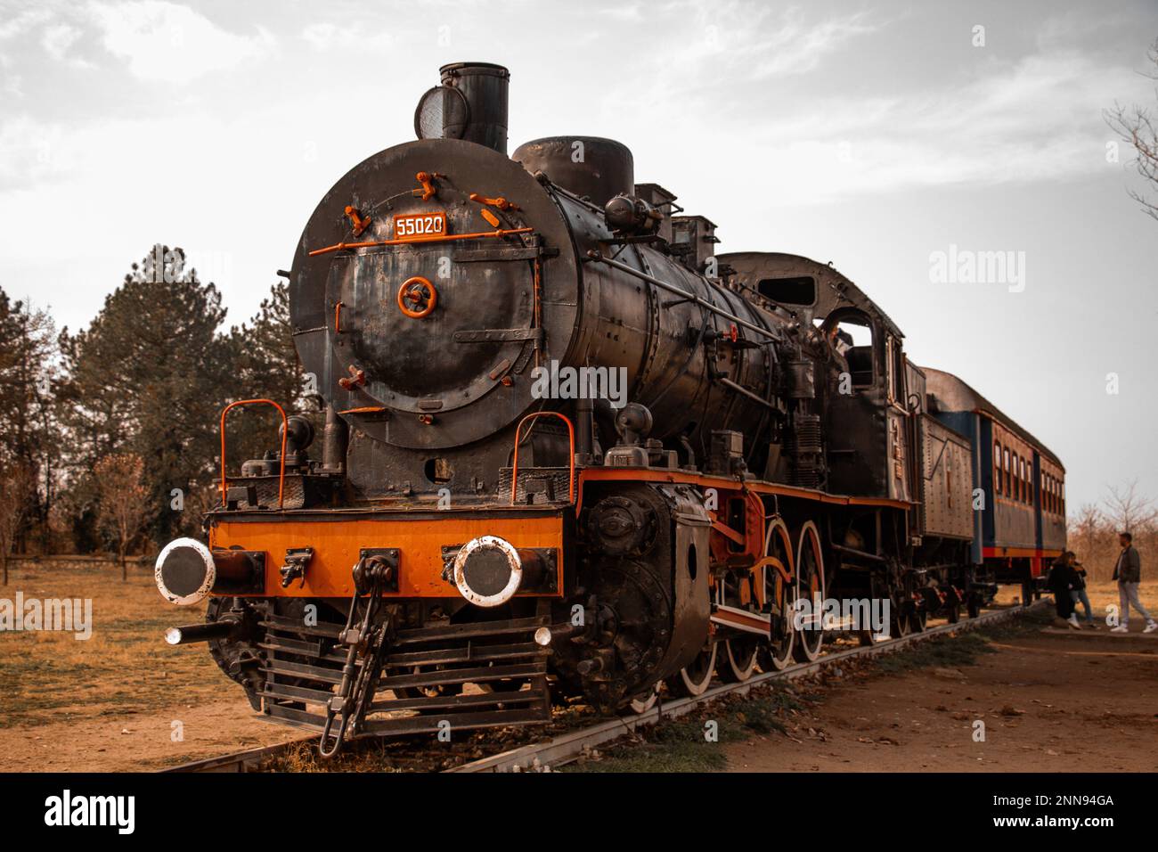 Edirne, Turkey, February 2023: A steam black train or locomotive in the museum Stock Photo - Alamy