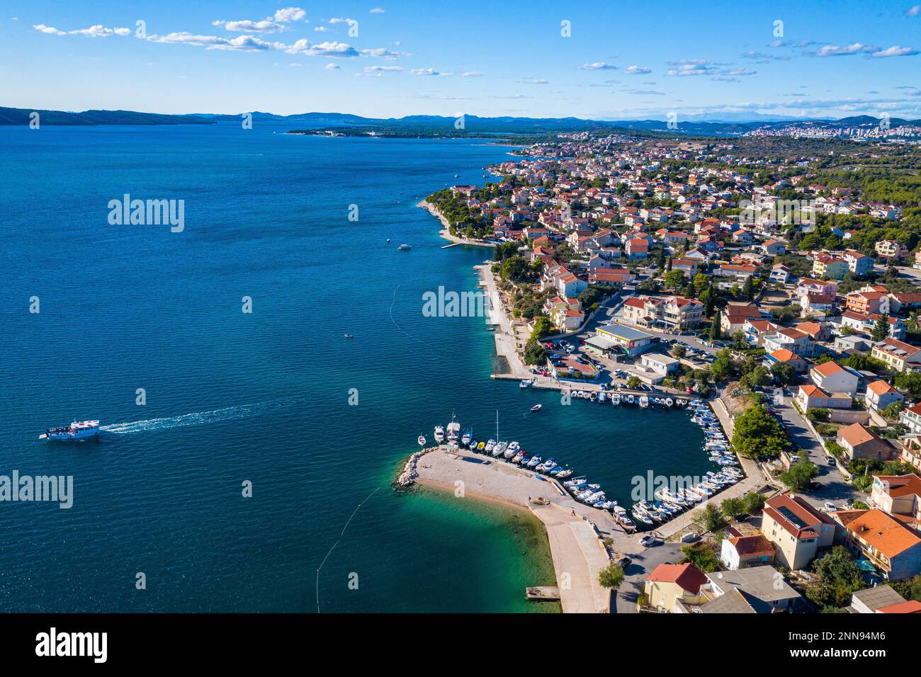 Island krapanj brodarica village aerial hi-res stock photography and ...