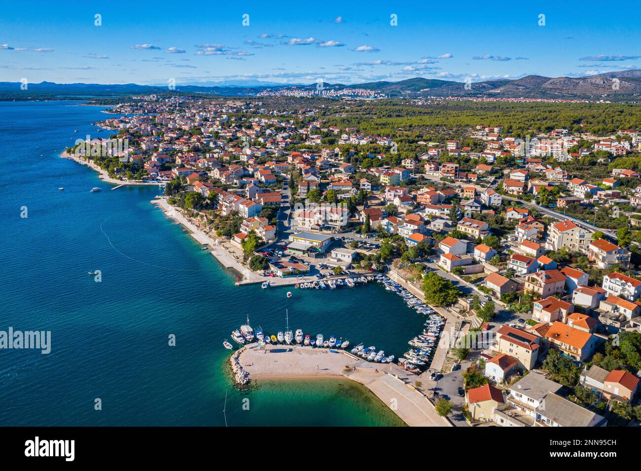 Island krapanj brodarica village aerial hi-res stock photography and ...