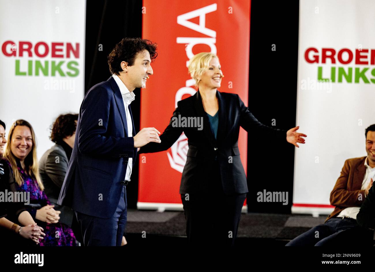 MIDDELBURG - Party chairmen Attje Kuiken (PvdA) and Jesse Klaver ...