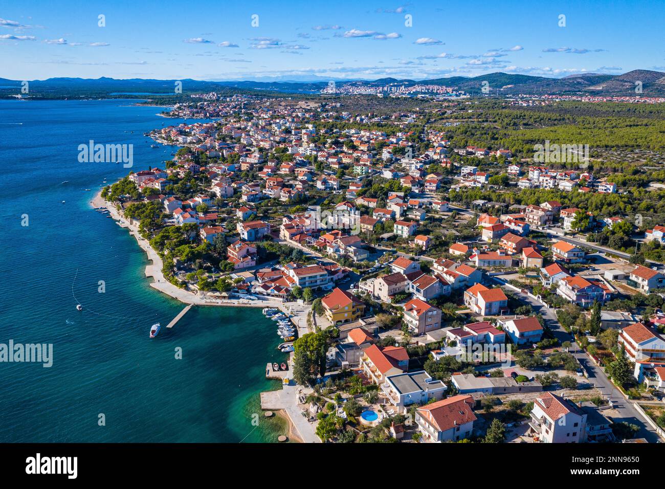 Island krapanj brodarica village aerial hi-res stock photography and ...