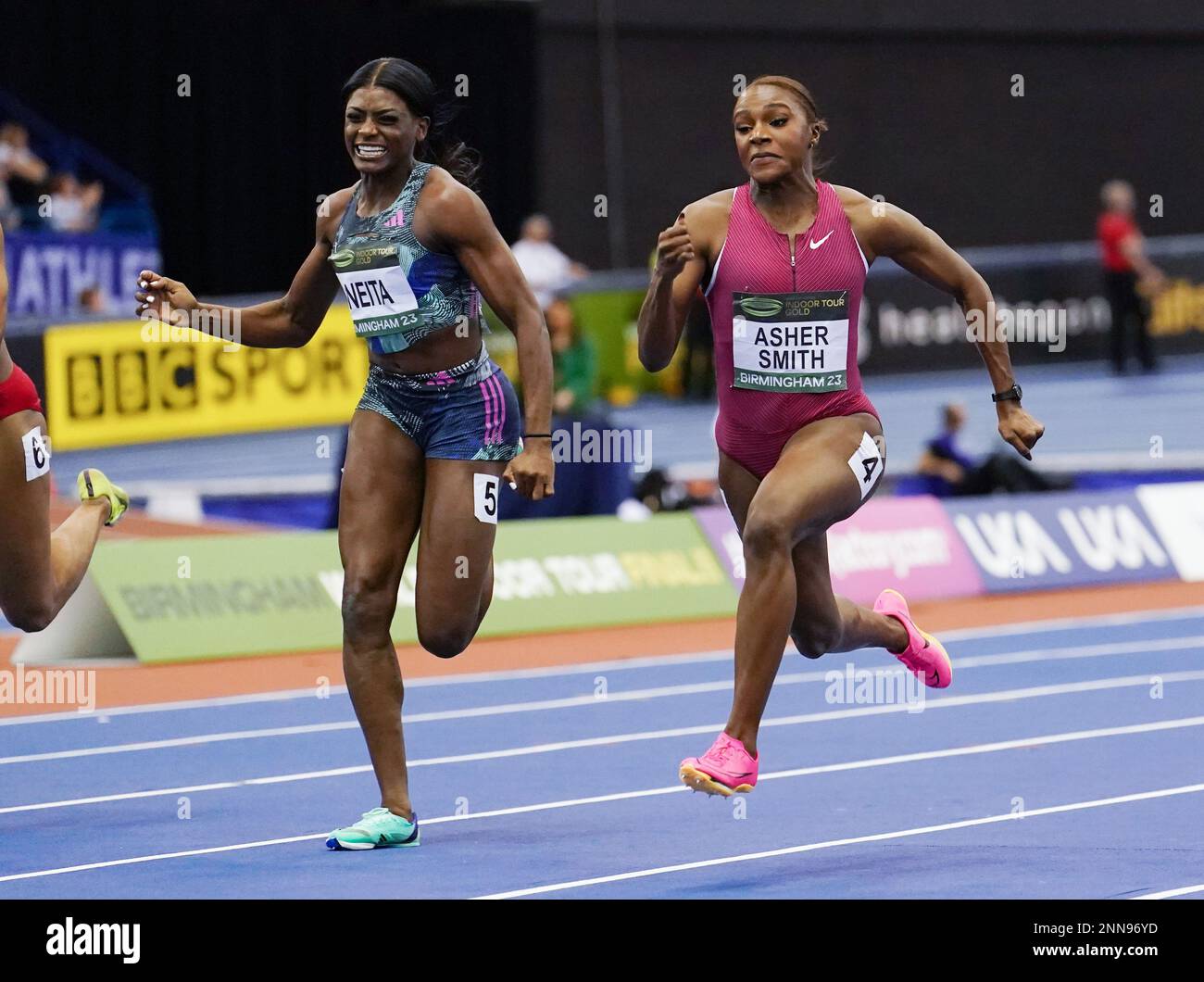Dina Asher-Smith wins the Women's 60m Final during the Birmingham World ...