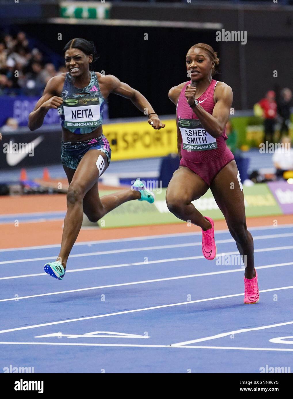 Dina Asher-Smith wins the Women's 60m Final during the Birmingham World ...