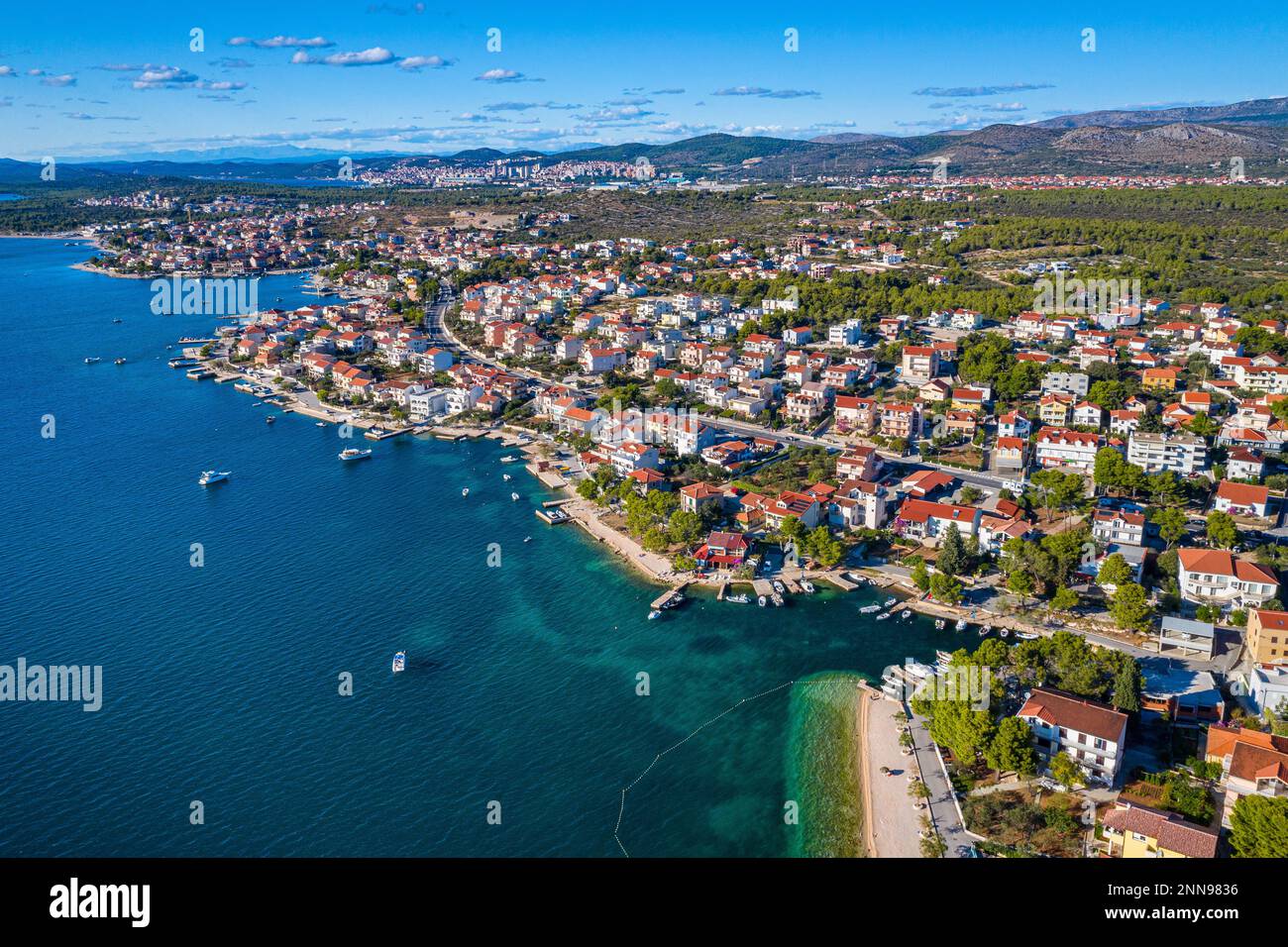 Island krapanj brodarica village aerial hi-res stock photography and ...