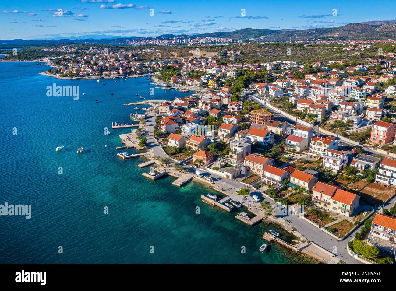 Island krapanj brodarica village aerial hi-res stock photography and ...