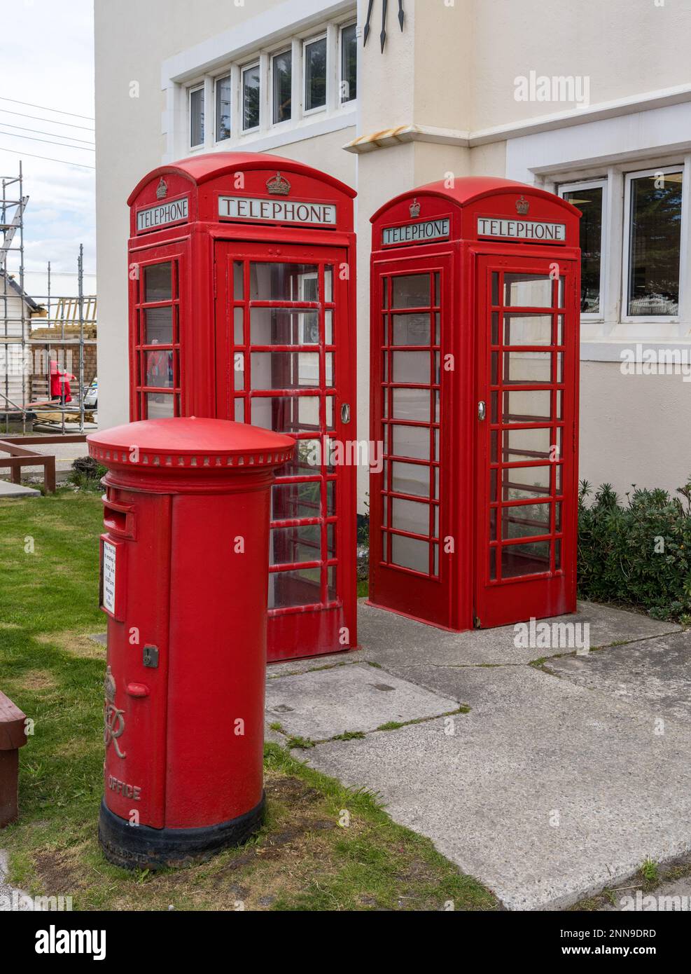 Port Stanley, Falkland Islands - 31 January 2023: Traditional red ...