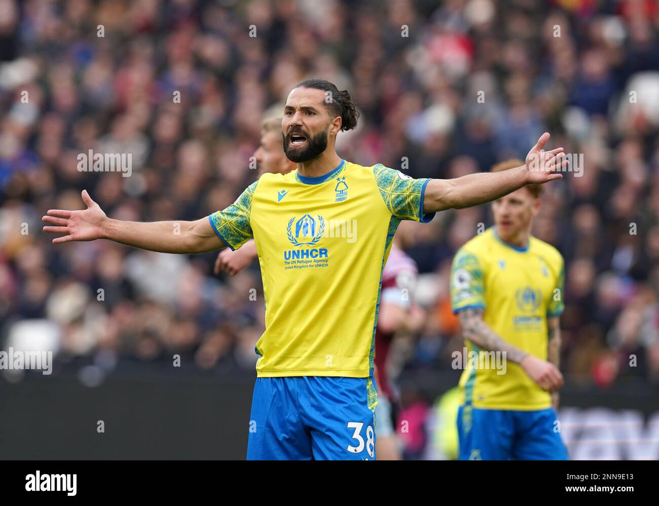 Nottingham Forest's Augusto Felipe reacts during the Premier League ...