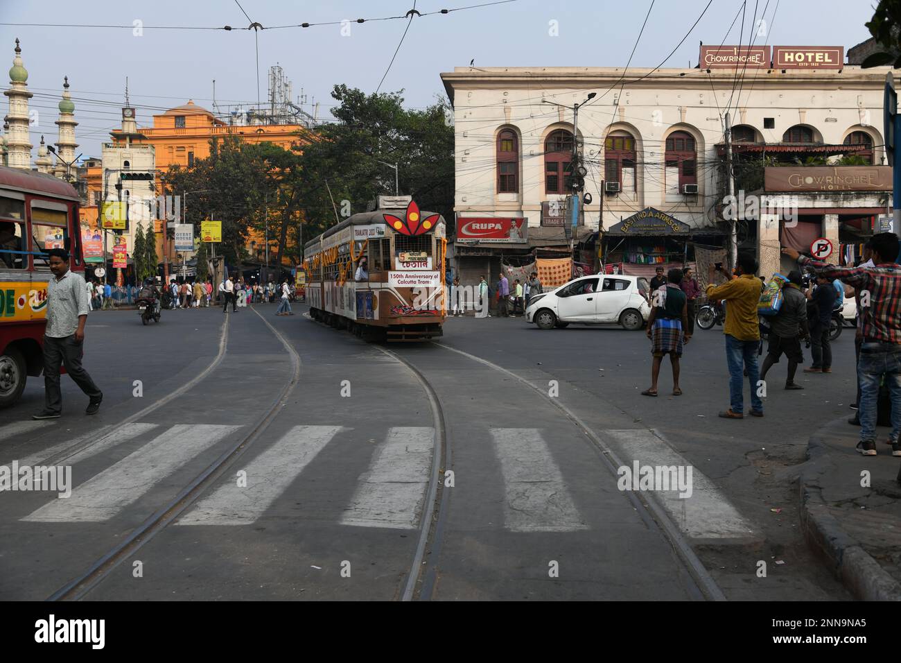 150th Anniversary of Calcutta Tramways. Esplanade, Kolkata, West Bengal ...